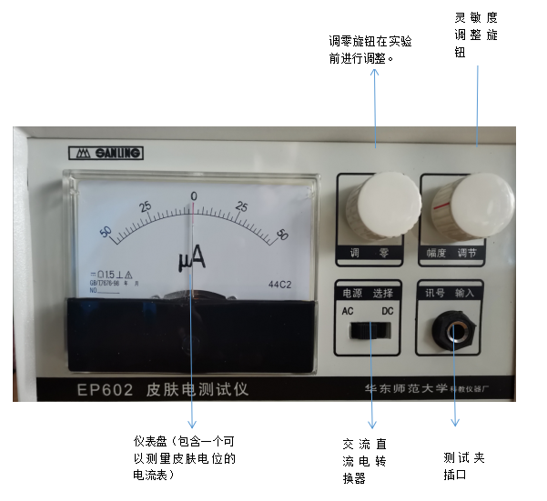 心理学常用实验教学仪器——EP602皮肤电测试仪-心理学实验教学中心